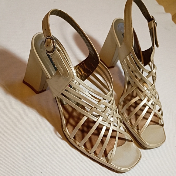 Prevata | Shoes | Prevata Light Gold Strappy Heel | Poshmark